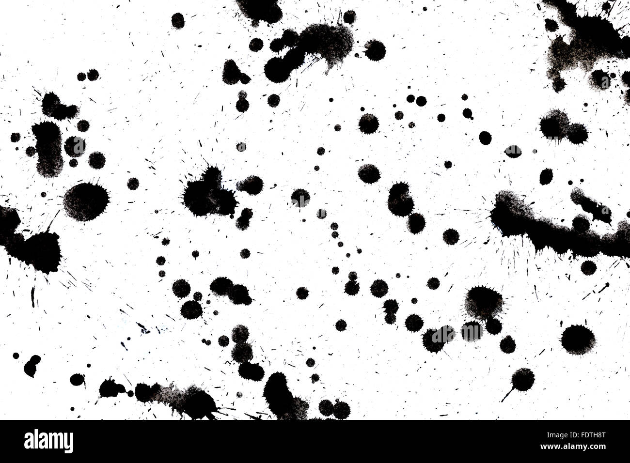Black drop ink splatter. Gloss brush paint spot, grunge blot, art blob ...