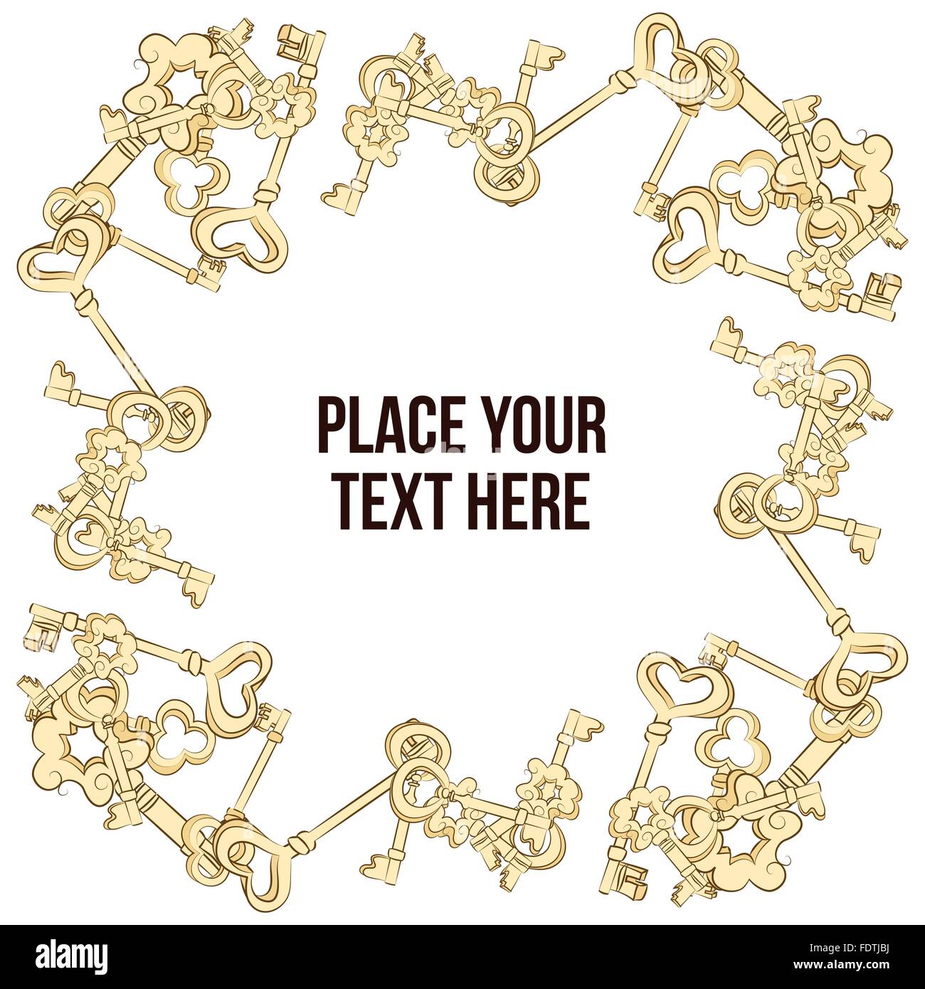 Vector frame with keys Stock Vector Image & Art - Alamy