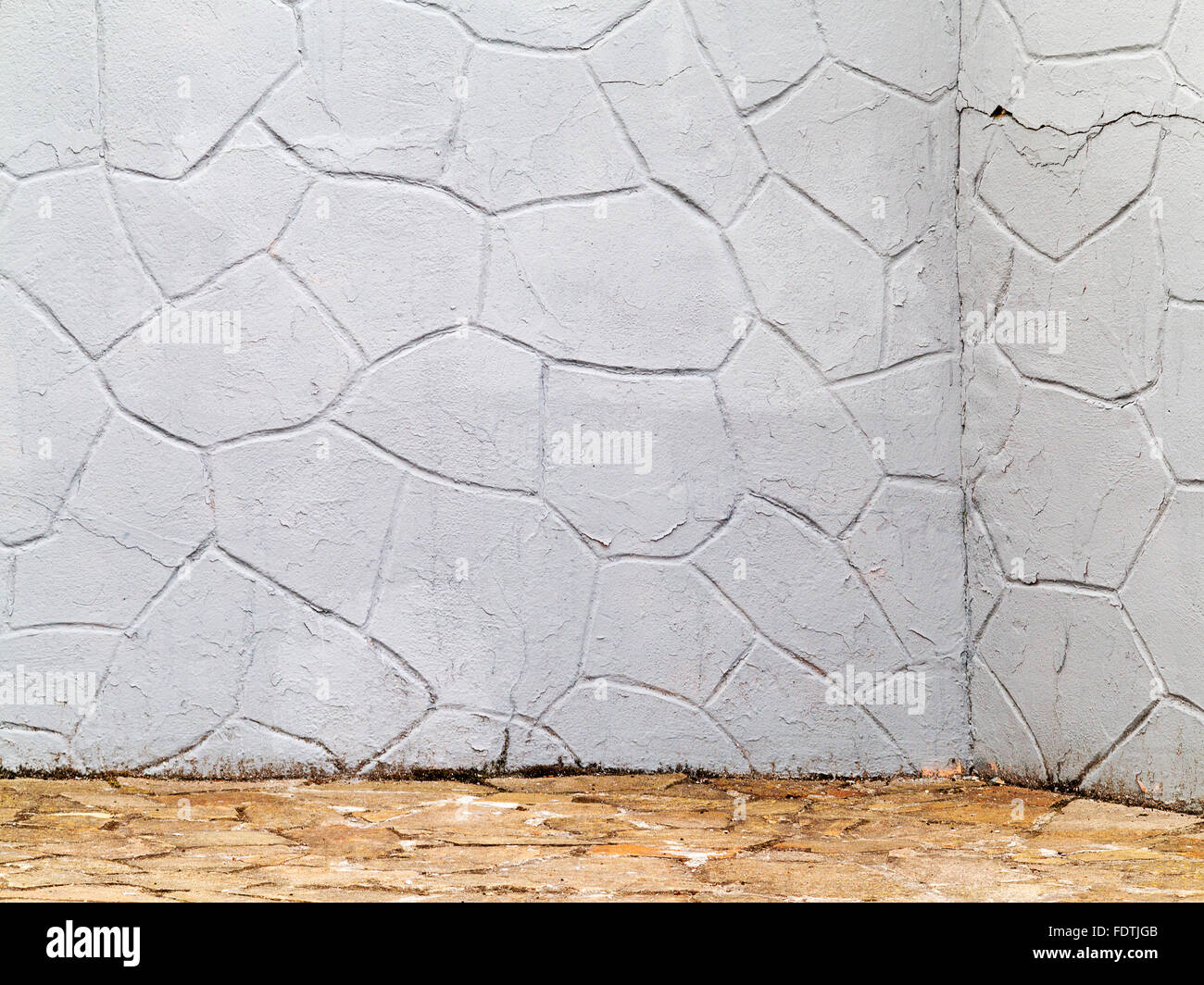 Abstract concrete, weathered with cracks and scratches. Landscape style ...