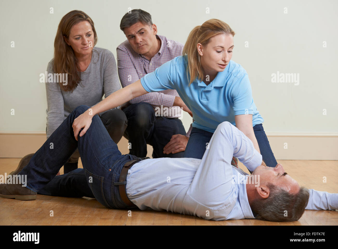 Recovery position first aid hi-res stock photography and images - Alamy