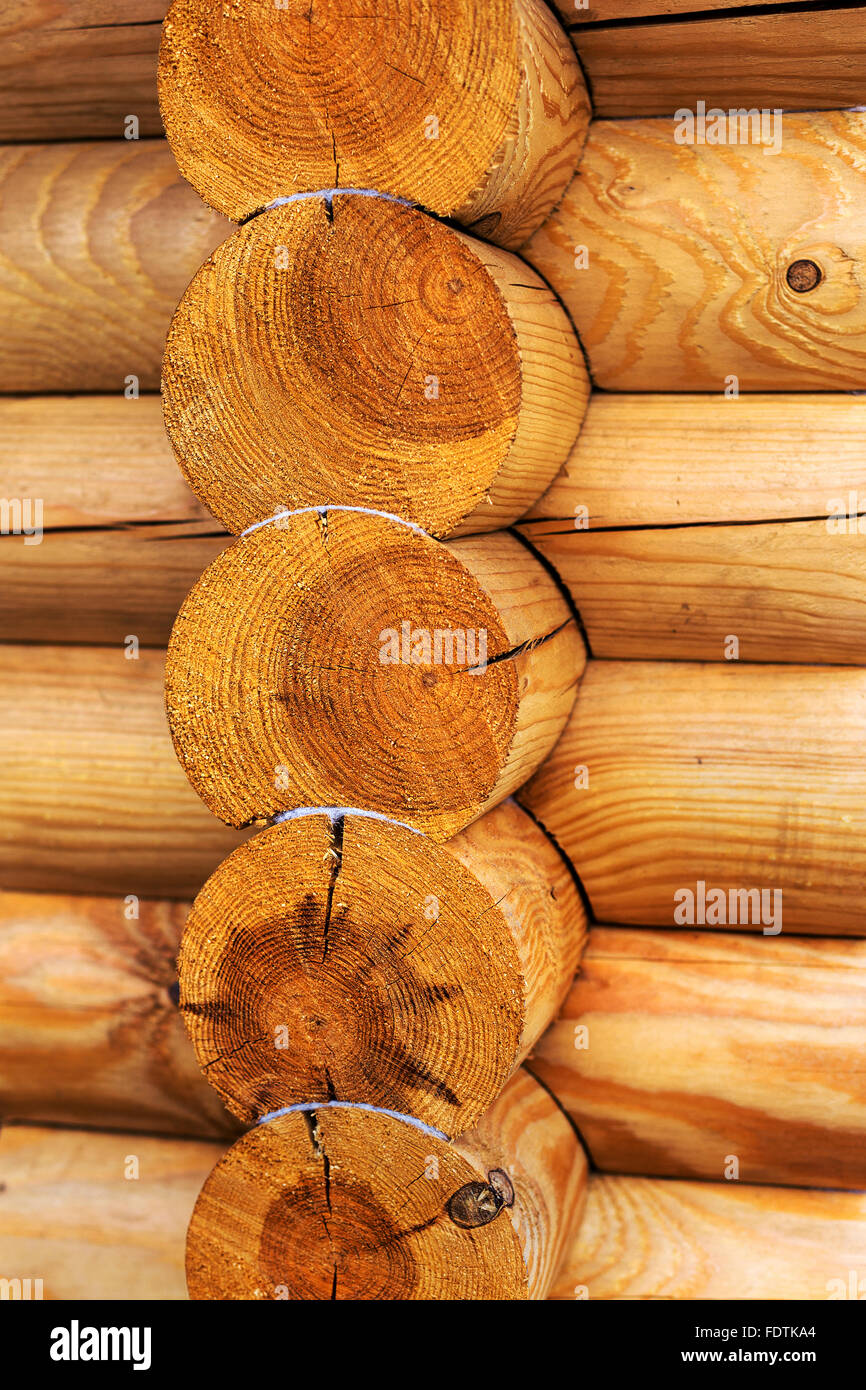 Wooden blockhouse background. Selective focus. Landscape style. Great ...