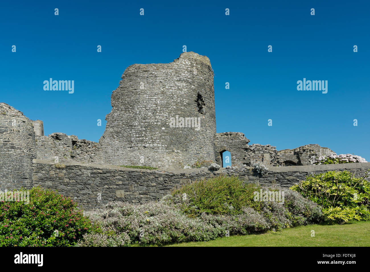 Round tower at Aberystwyth Castle Stock Photo - Alamy