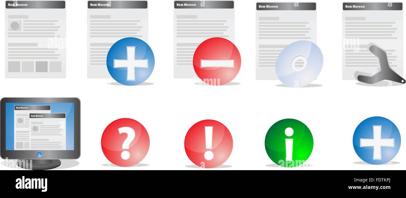 Interface icon set Stock Vector Image & Art - Alamy