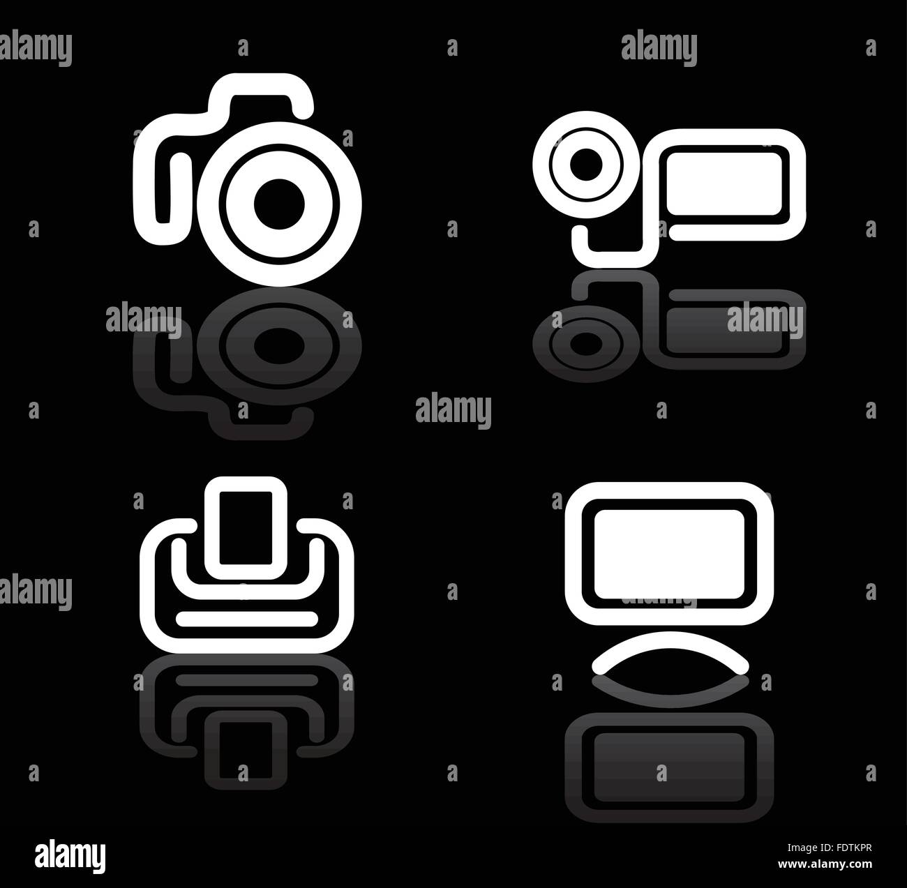 Media vector icons Stock Vector Image & Art - Alamy