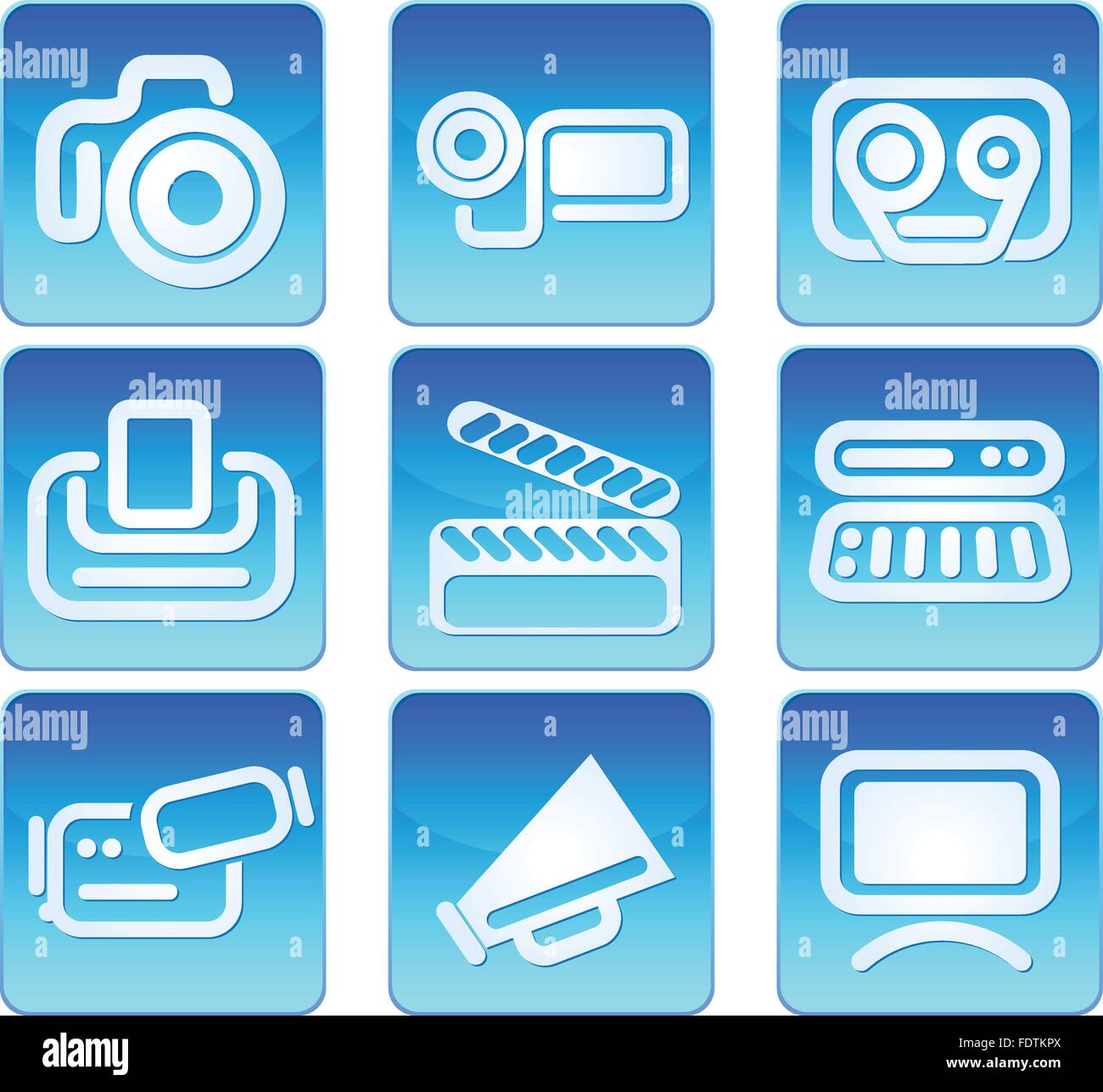 Photo video icons Stock Vector Image & Art - Alamy