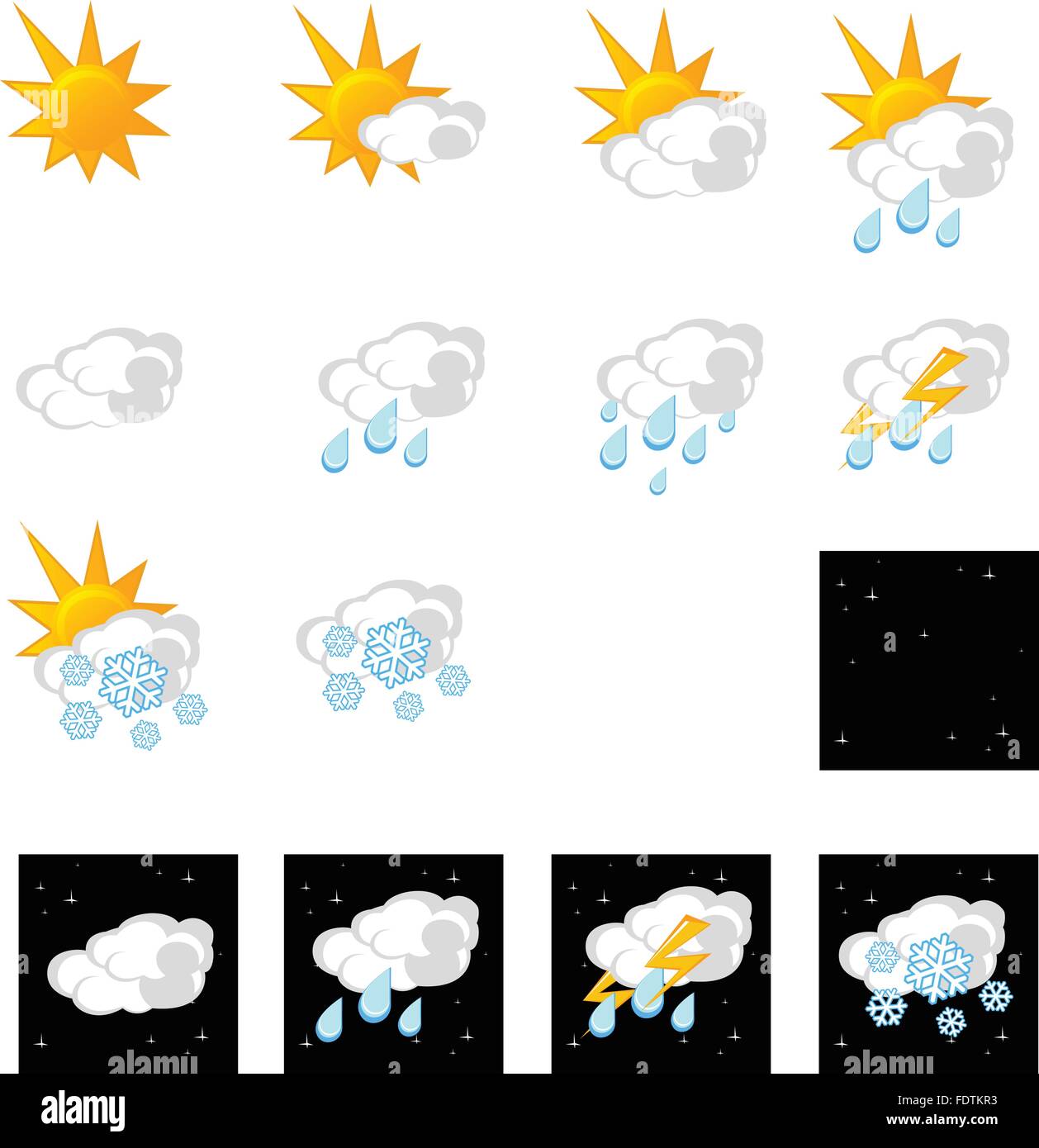 Weather icon set Stock Vector Image & Art - Alamy