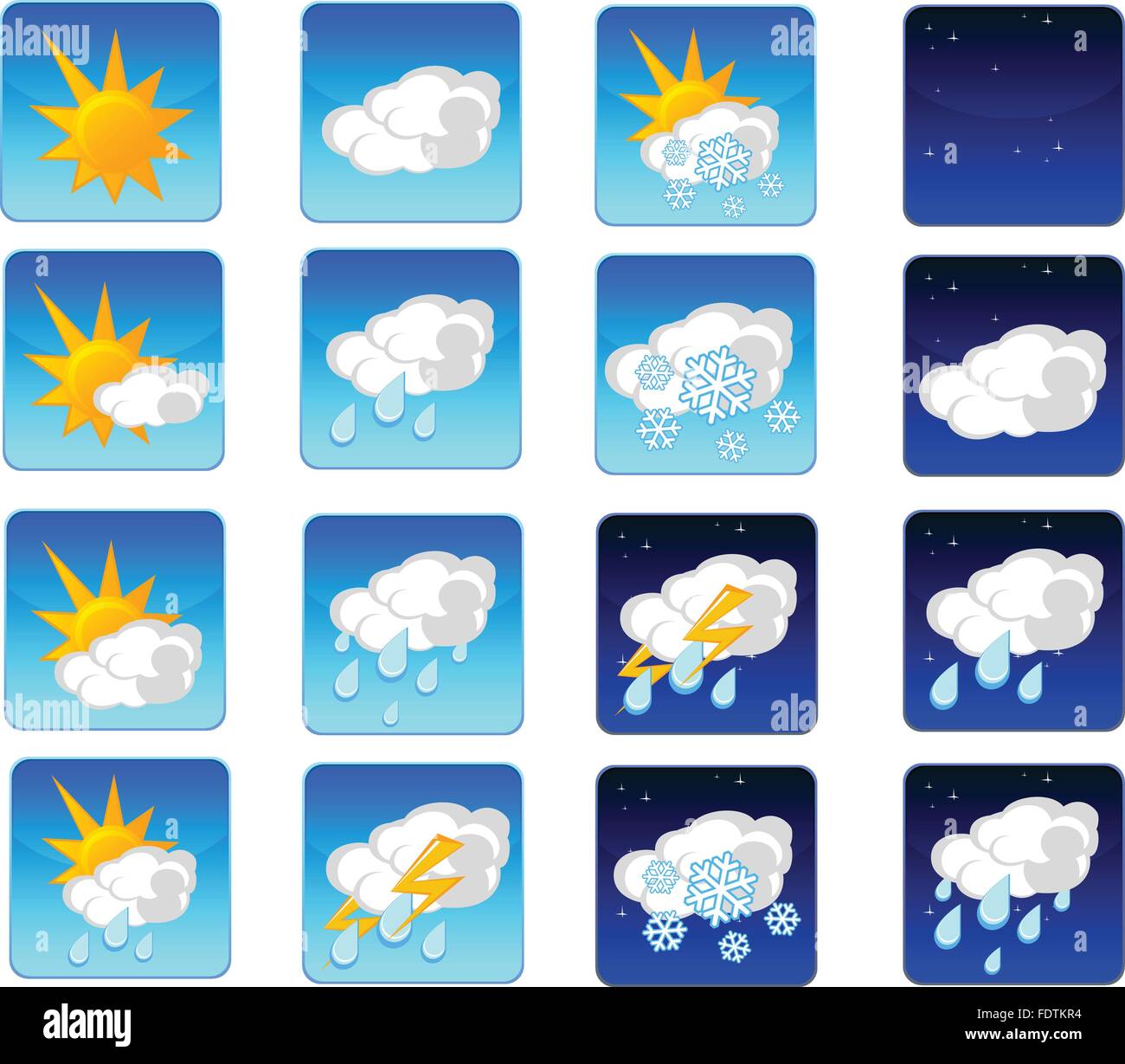 Weather icon set Stock Vector Image & Art - Alamy