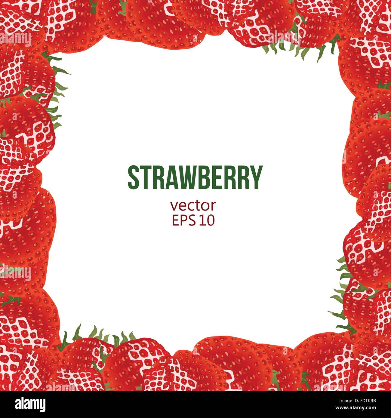 Strawberry frame, vector illustration Stock Vector Image & Art - Alamy