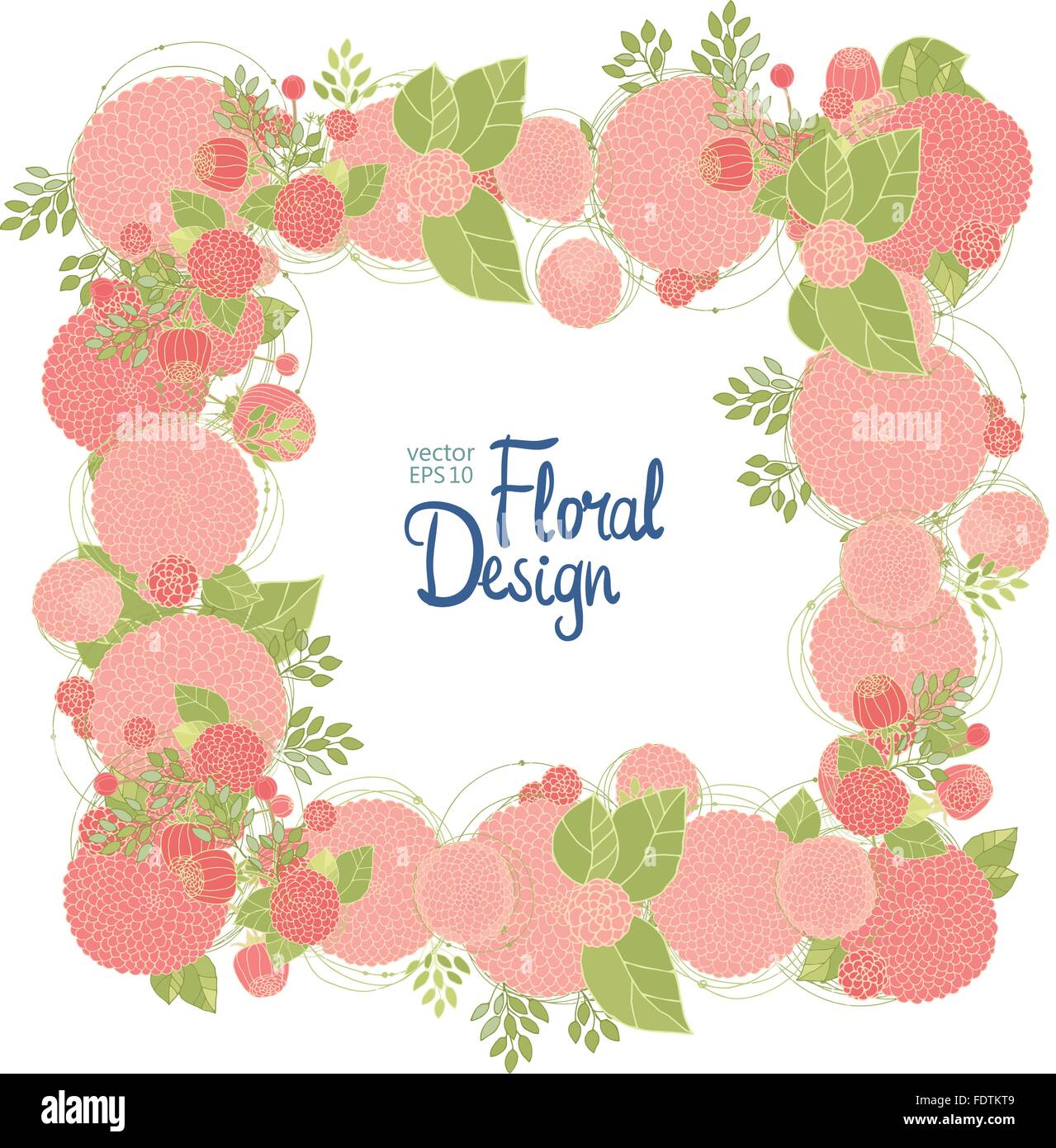 Floral frame and place for text Stock Vector Image & Art - Alamy