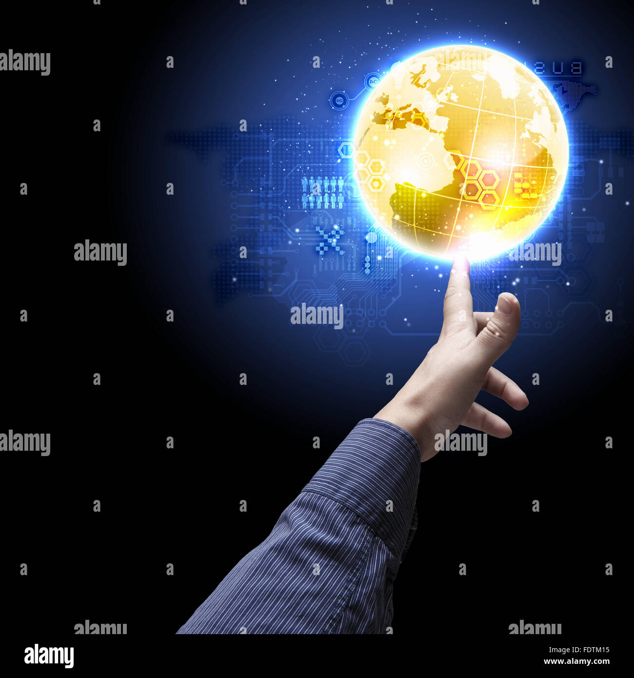 Human hand holding our planet earth glowing Stock Photo - Alamy