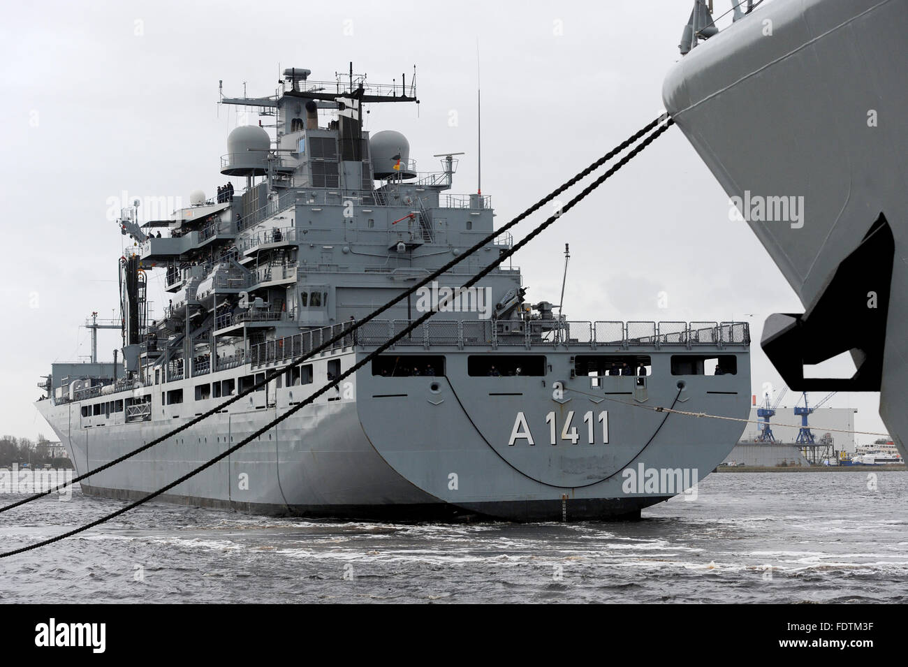 Wilhelmshaven, Germany. 02nd Feb, 2016. The combat support vessel ...
