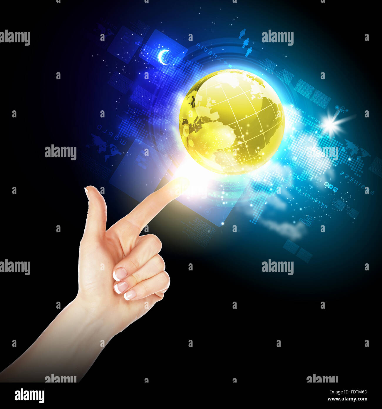 Human hand holding our planet earth glowing Stock Photo - Alamy