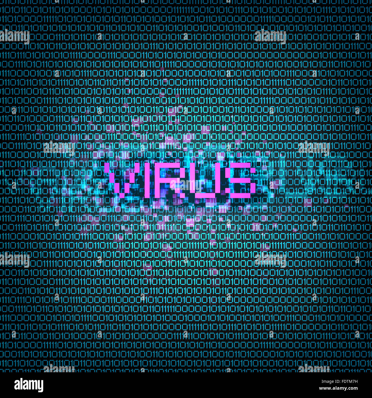 A computer virus detection symbol illustration with word Virus Stock ...