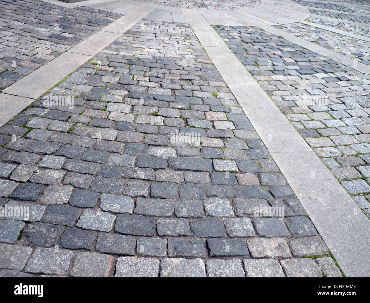 cobblestone area of church square Stock Photo - Alamy
