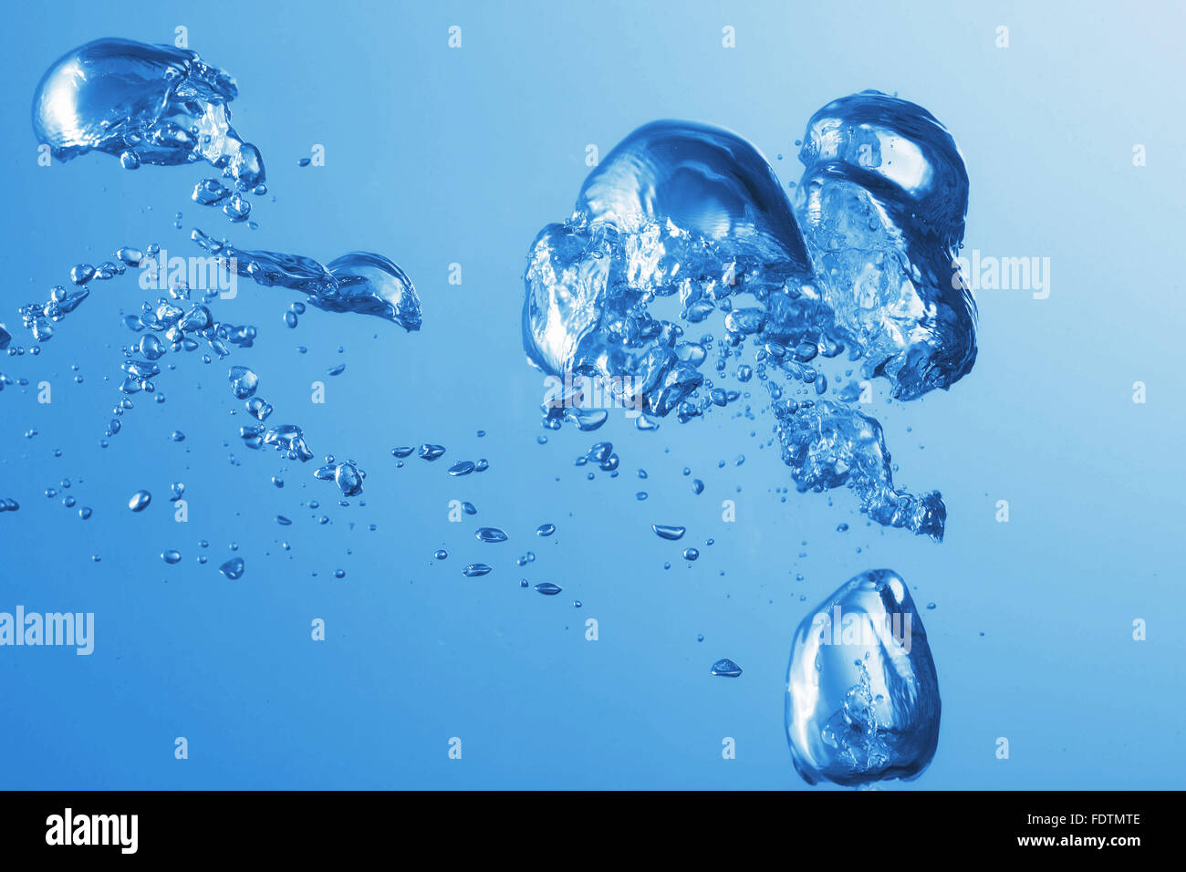 Clean blue water splash on white background illustration Stock Photo ...