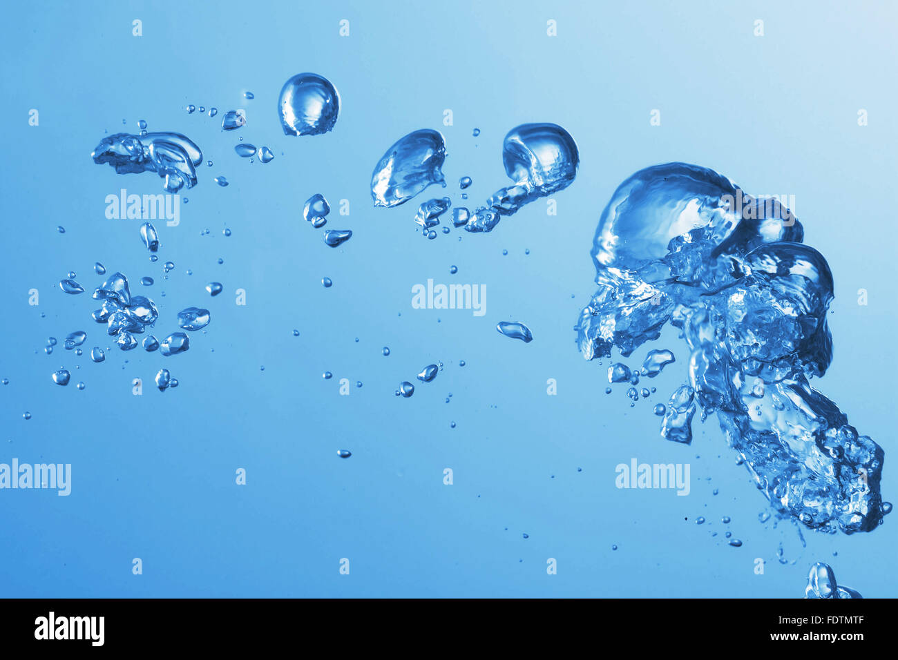 Clean blue water splash on white background illustration Stock Photo ...