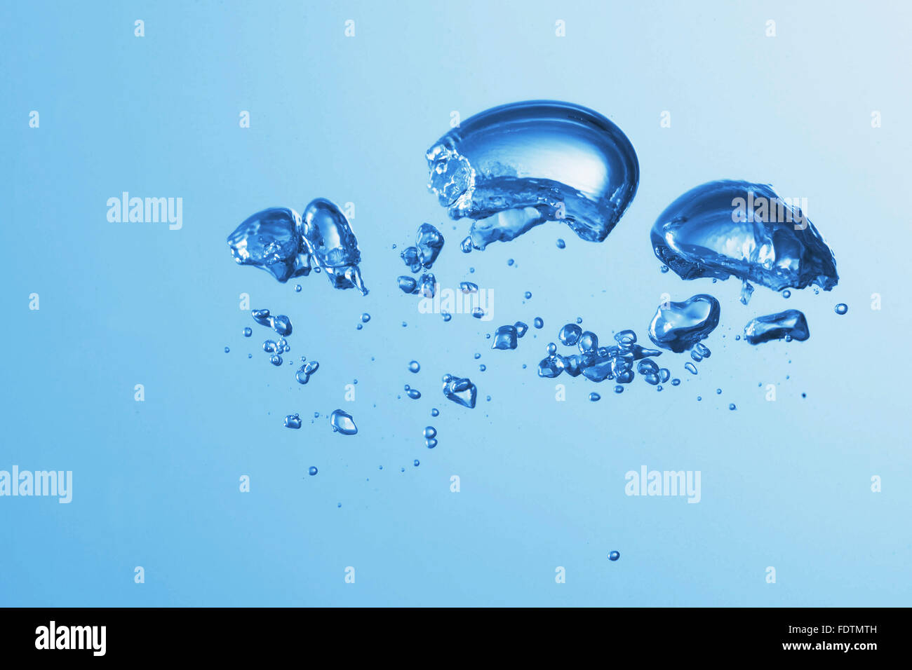 Clean blue water splash on white background illustration Stock Photo ...