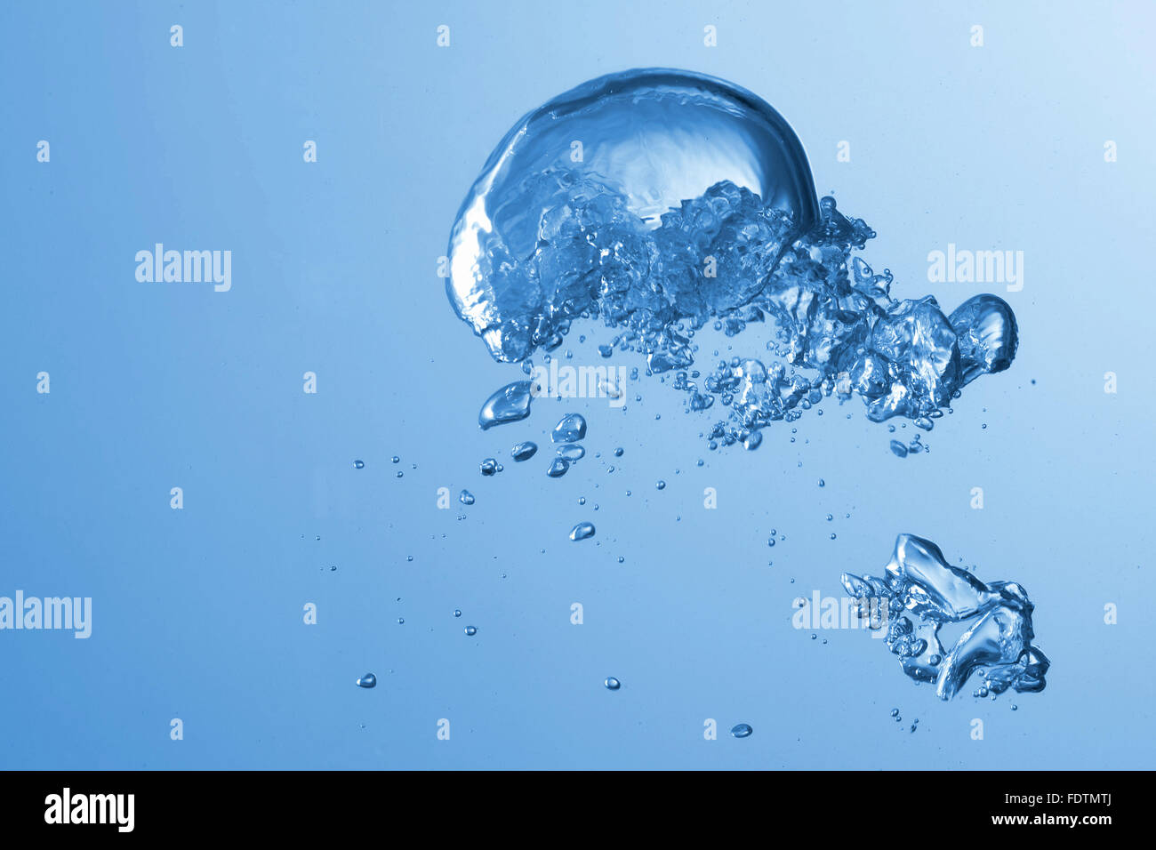 Clean blue water splash on white background illustration Stock Photo ...