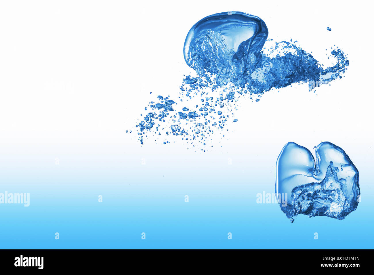 Clean blue water splash on white background illustration Stock Photo ...