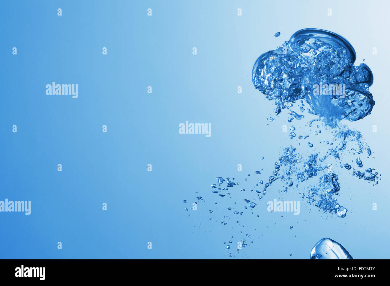 Clean blue water splash on white background illustration Stock Photo ...