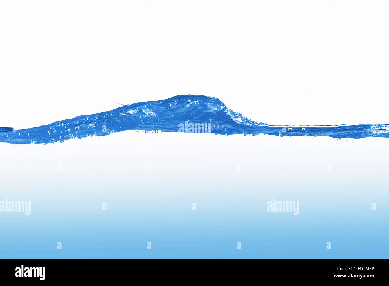 Clean blue water splash on white background illustration Stock Photo ...