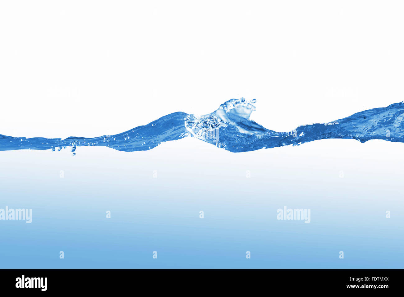 Clean blue water splash on white background illustration Stock Photo ...