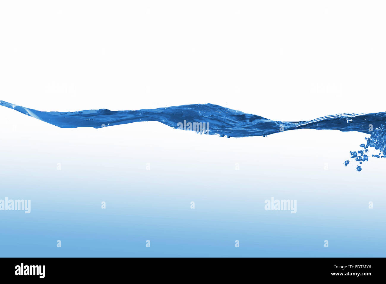 Clean blue water splash on white background illustration Stock Photo ...