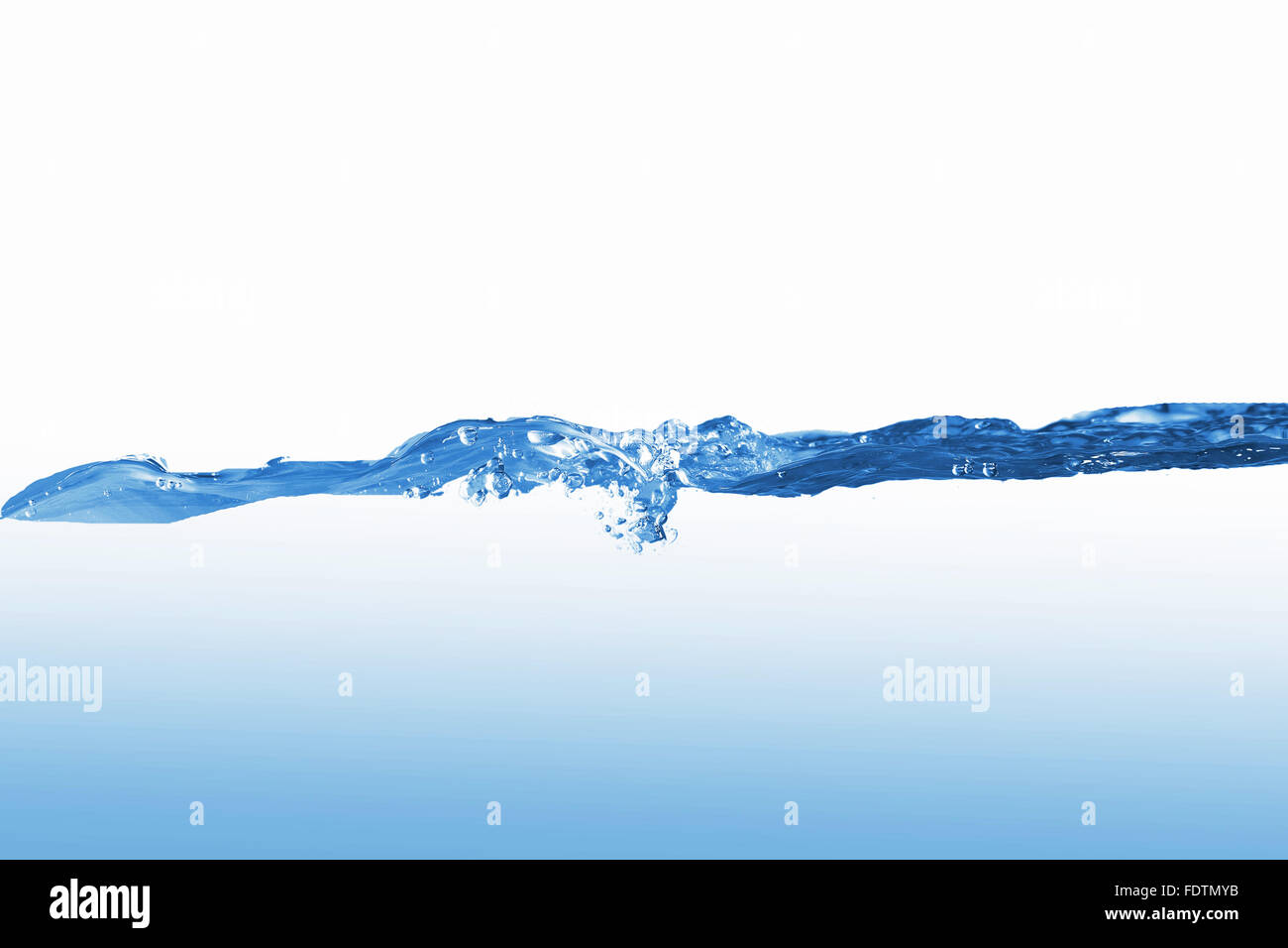Clean blue water splash on white background illustration Stock Photo ...