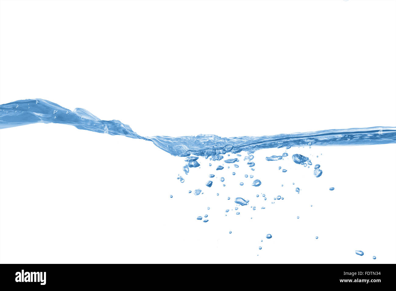 Clean blue water splash on white background illustration Stock Photo ...