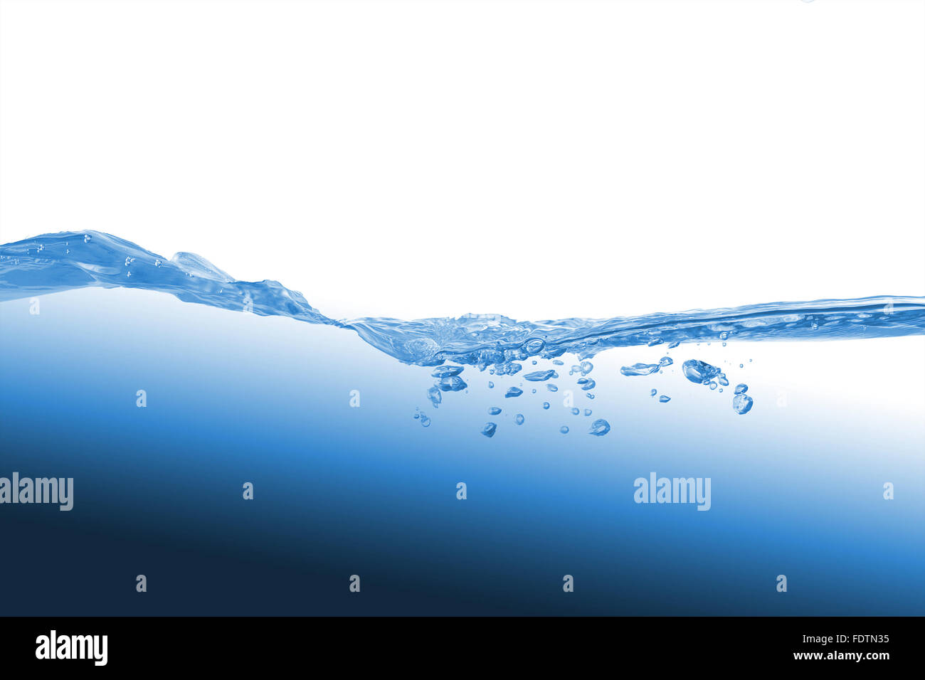 Clean blue water splash on white background illustration Stock Photo ...