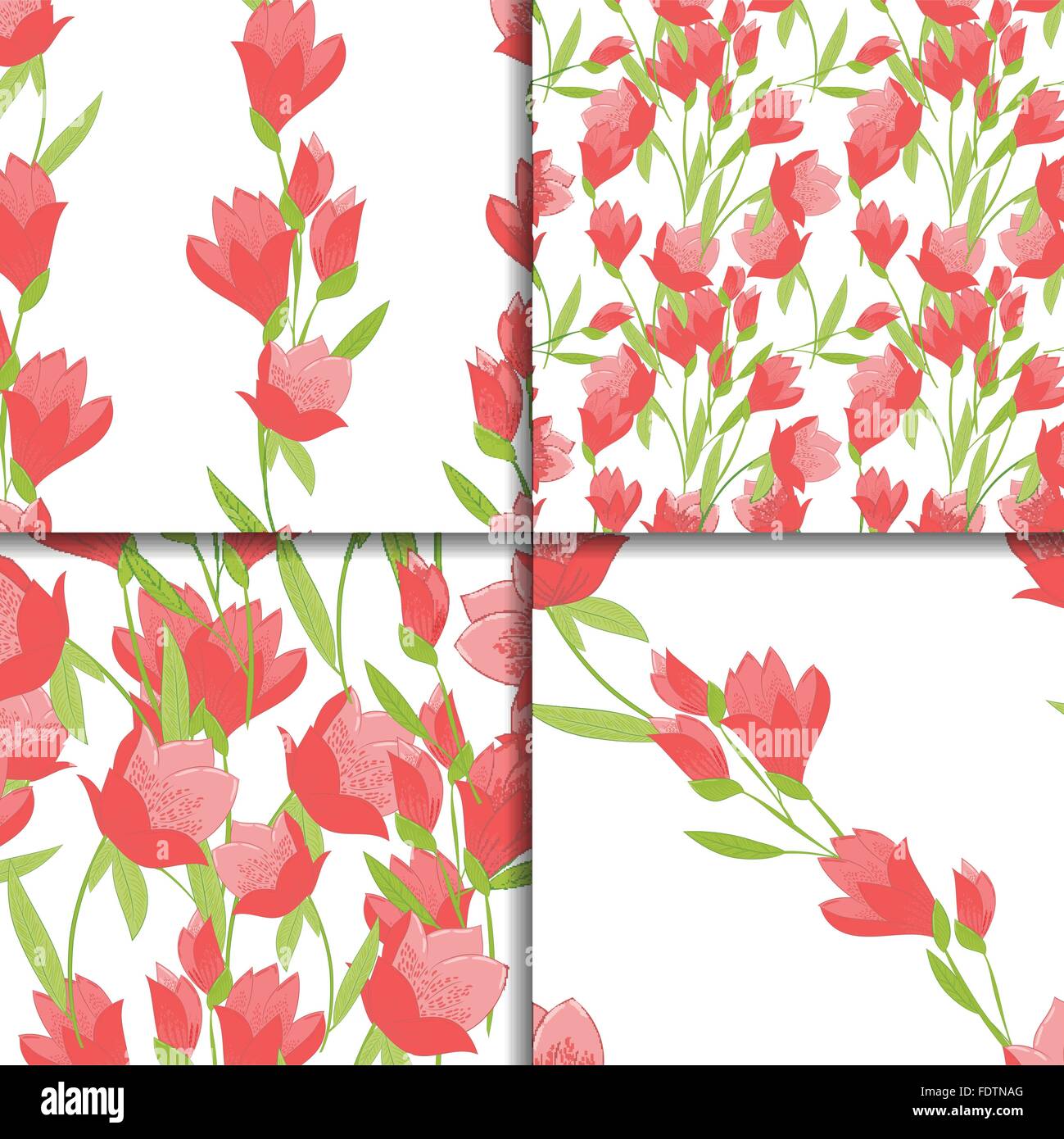 Wallpaper white tulip flowers Stock Vector Images - Alamy