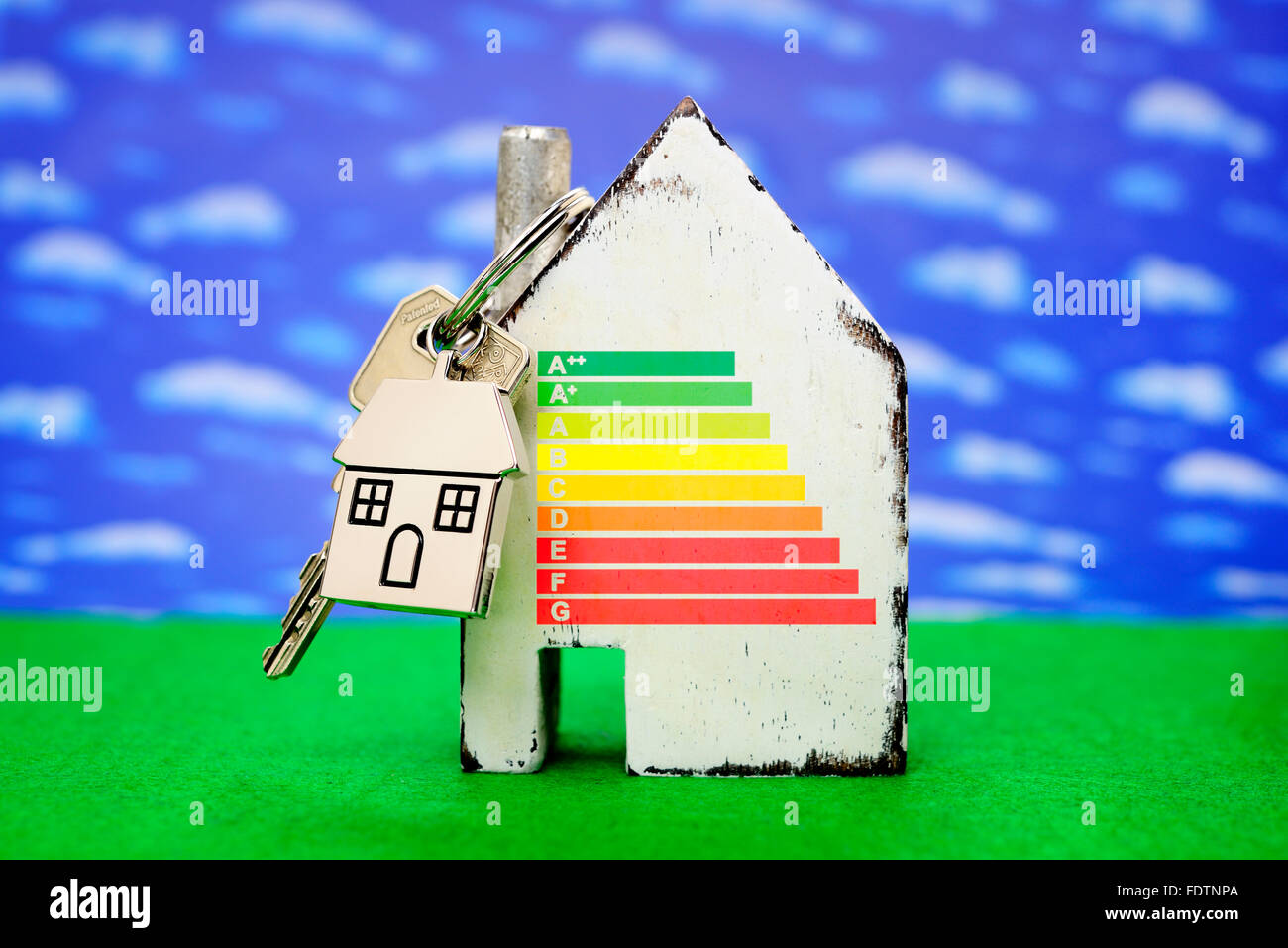 Energy performance certificate for residential buildings Stock Photo ...