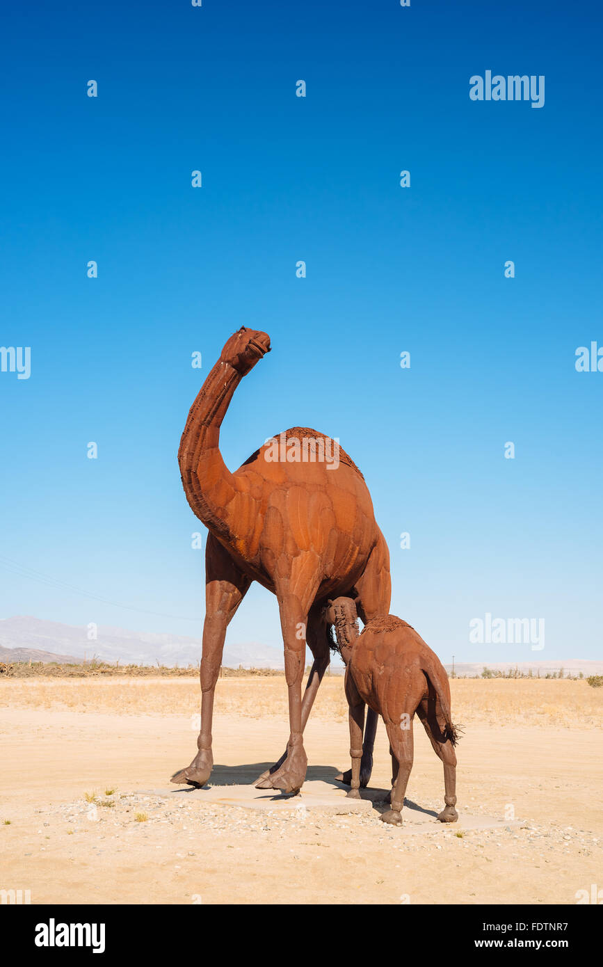 A metal sculpture by artist Ricardo Breceda in Borrego Springs ...