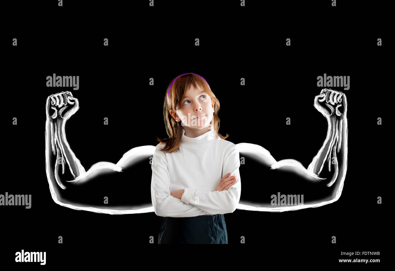 Strong arms girl hi-res stock photography and images - Alamy