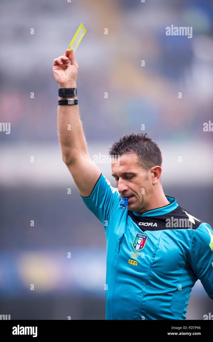 Verona, Italy. 31st Jan, 2016. Daniele Doveri (Referee) Football/Soccer ...