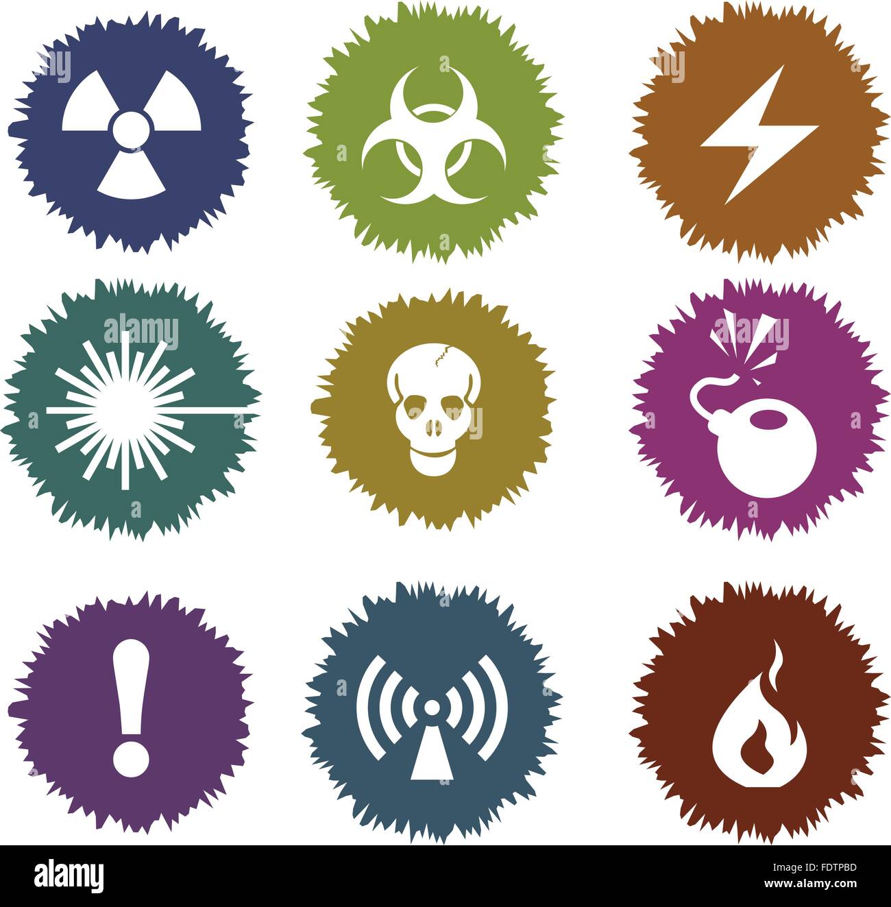 Hazard sign Icons Stock Vector Image & Art - Alamy