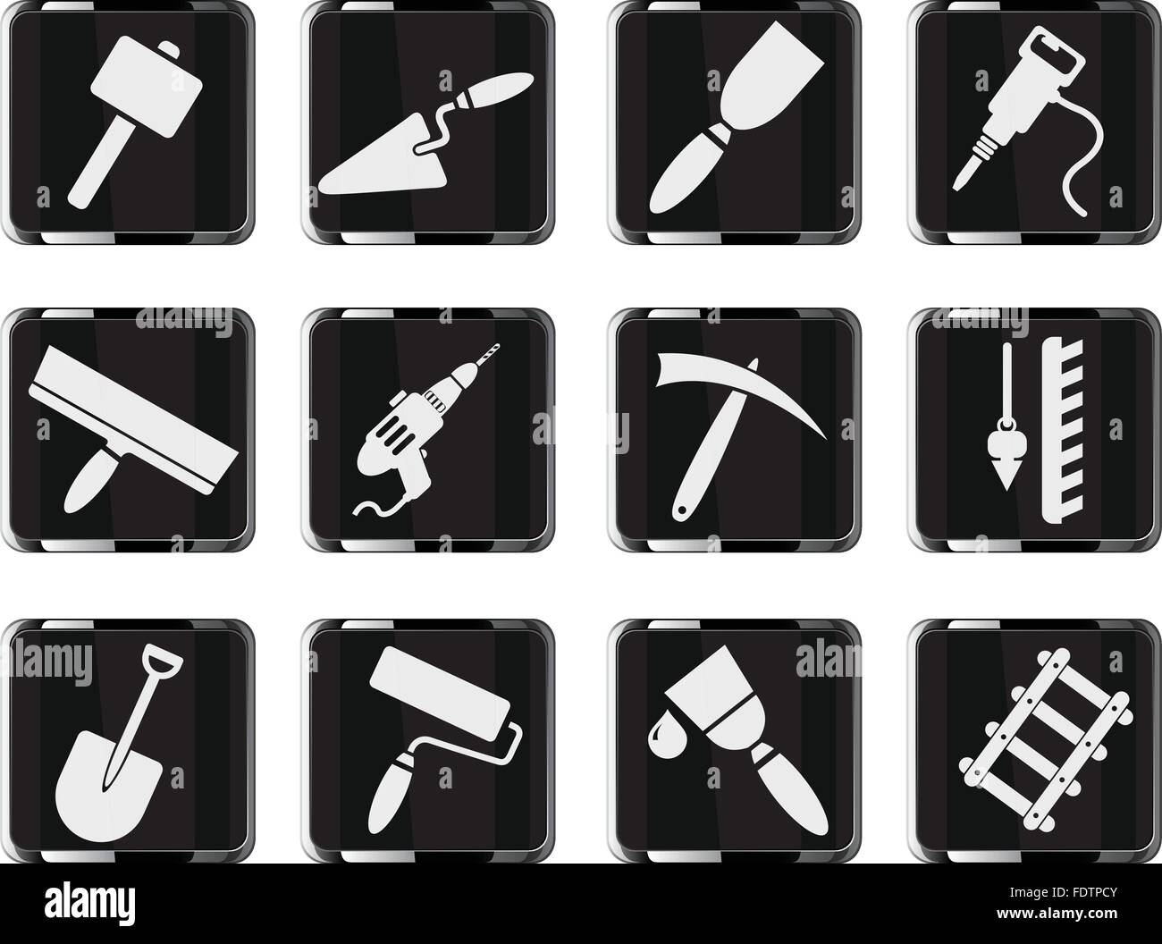 Symbols of building equipment Stock Vector Image & Art - Alamy