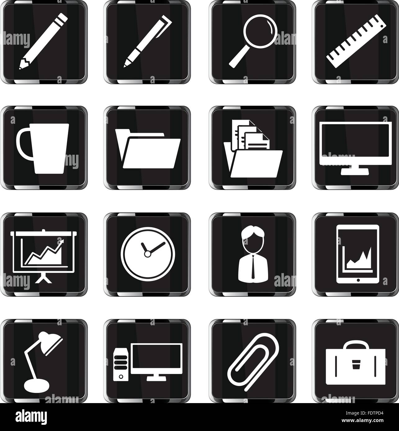 Office simply icons Stock Vector Image & Art - Alamy