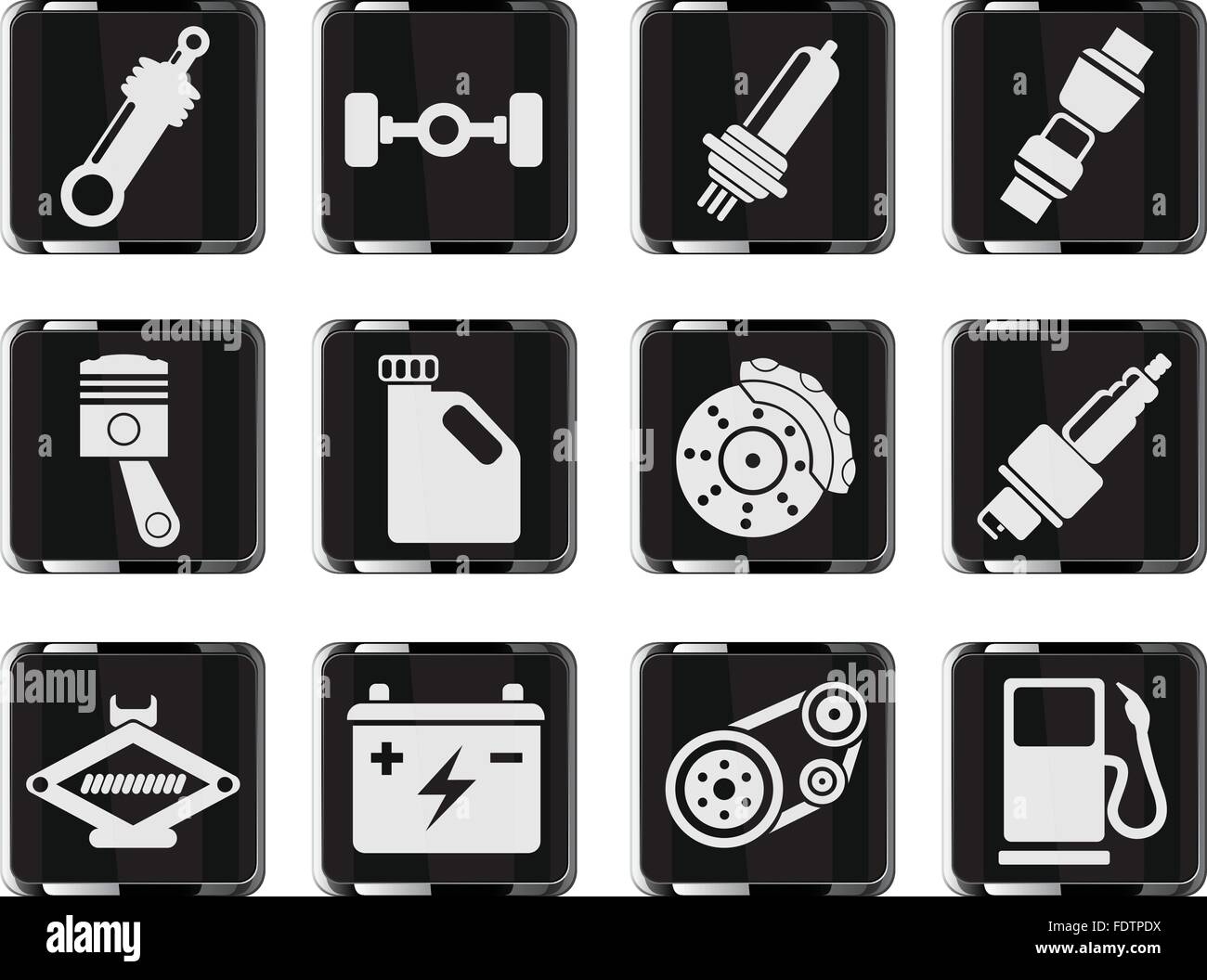 Auto Service Icons Stock Vector Image & Art - Alamy