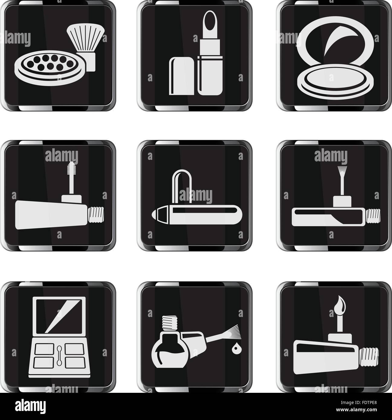 make-up products chrom icons Stock Vector Image & Art - Alamy