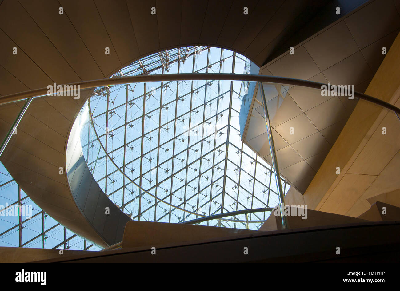 Interior louvre pyramid louvre museum hi-res stock photography and ...