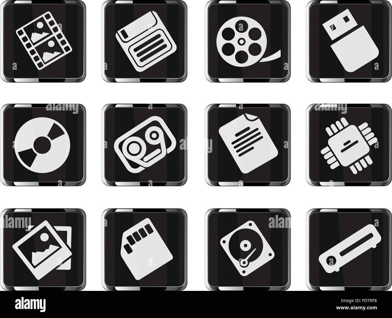 Information carriers icons Stock Vector Image & Art - Alamy