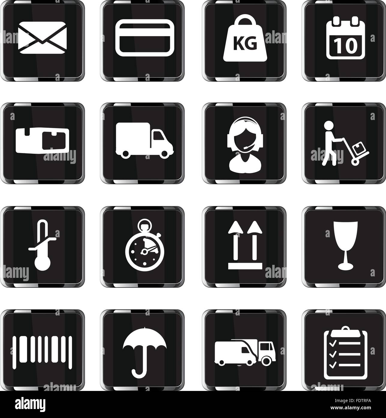 Delivery simply icons Stock Vector Image & Art - Alamy