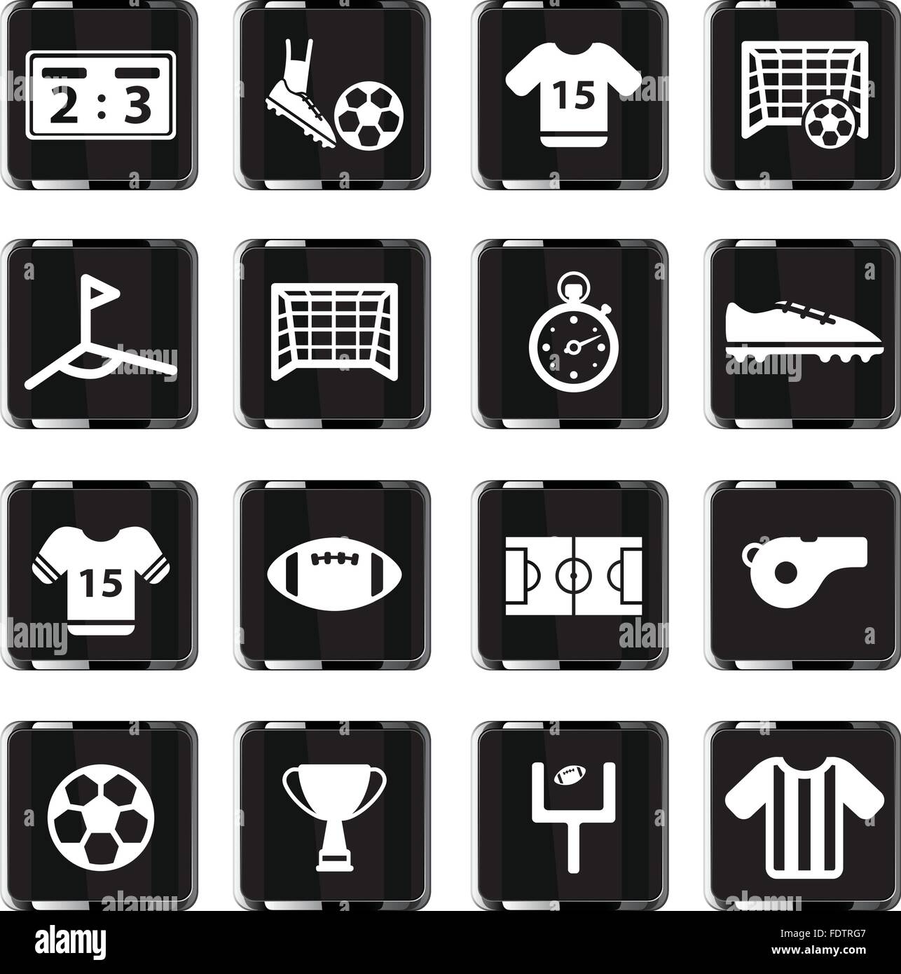 Football simply icons Stock Vector Image & Art - Alamy