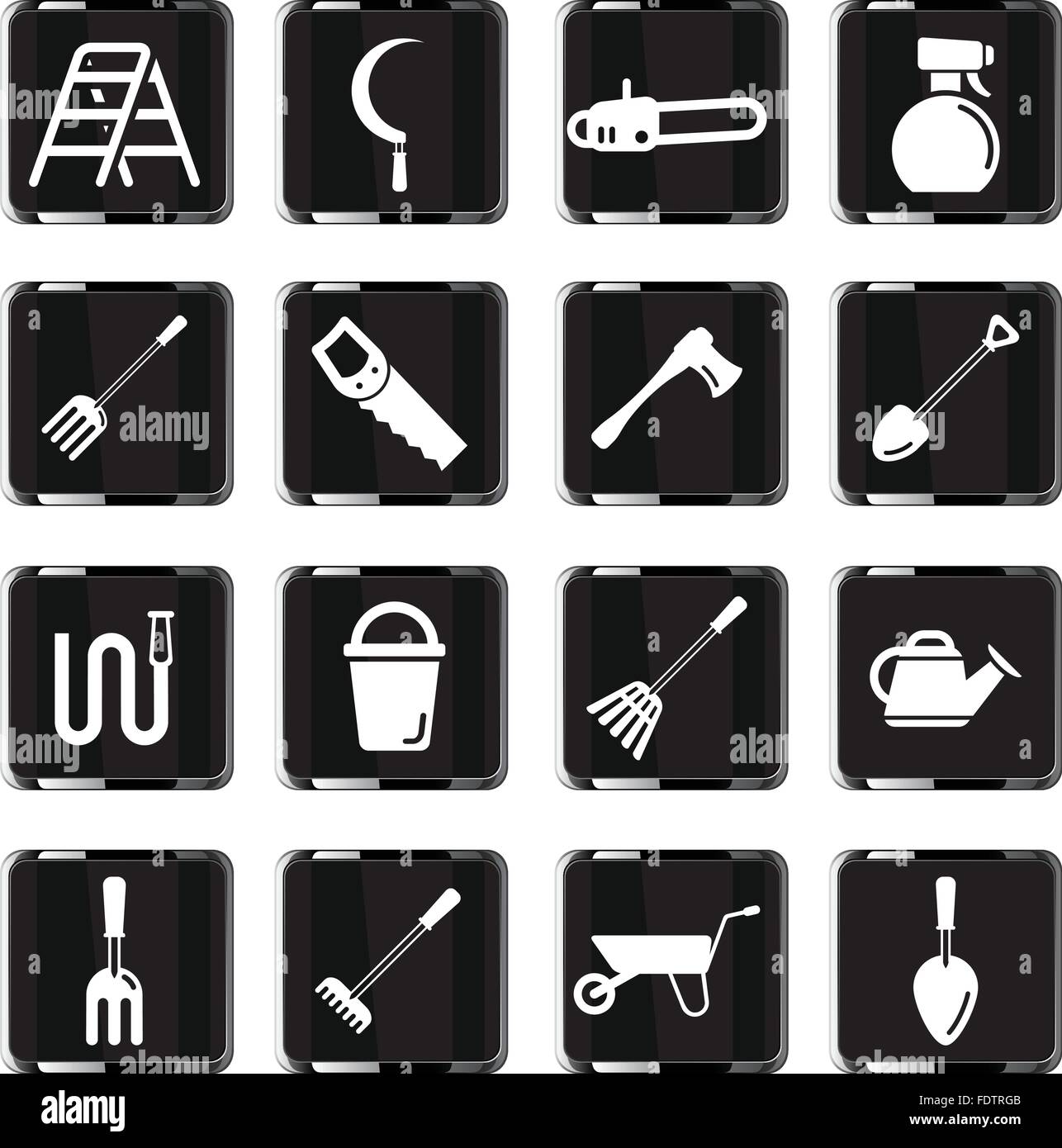Garden tools simply icons Stock Vector Image & Art - Alamy