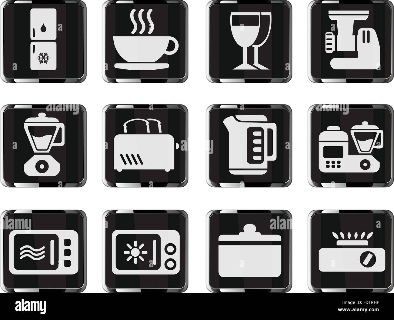 Kitchen Utensils Icon Set Stock Vector Image & Art - Alamy