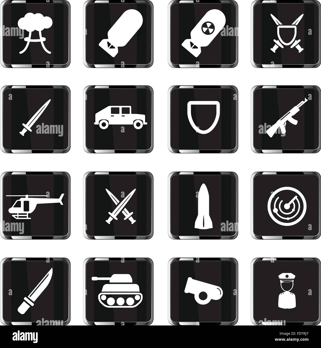 Military simply icons Stock Vector Image & Art - Alamy