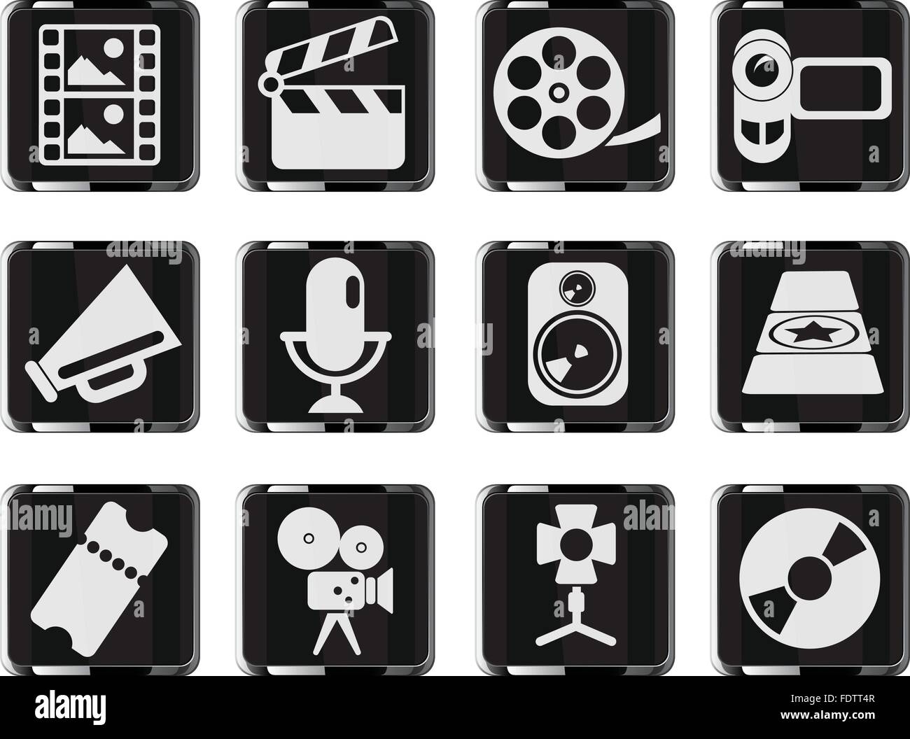 Film industry icons hi-res stock photography and images - Alamy
