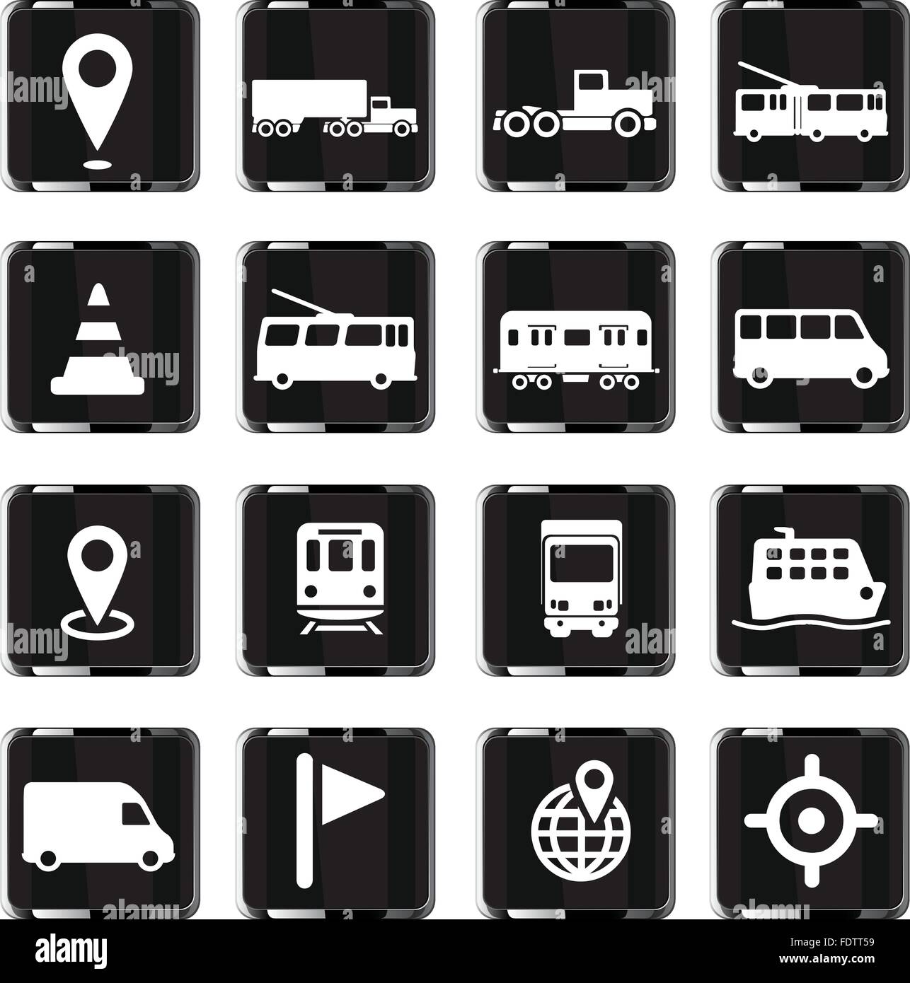 Navigation simply icons Stock Vector Image & Art - Alamy