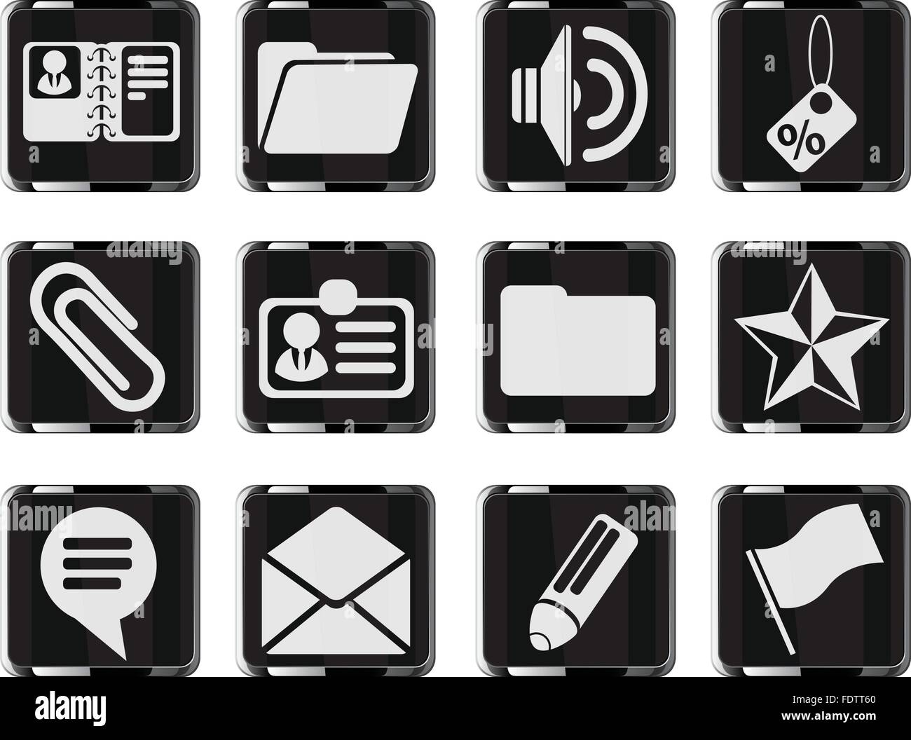 Office simple vector icons Stock Vector Image & Art - Alamy